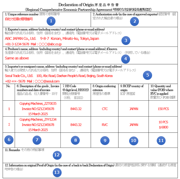 RCEP協定における自己申告制 徹底解説！ ～輸出編～